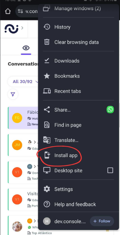 How to install the Mobile App