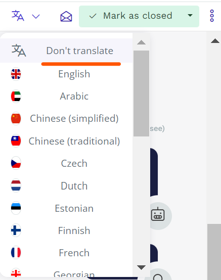 Translate messages and replies