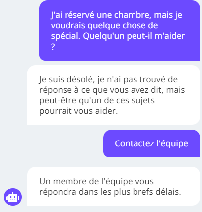 Conseils de chatbot sur la console